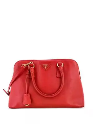 Prada Saffiano Leather Satchel - Red