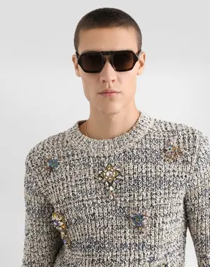 Dolce & Gabbana English Rib Knit Pullover Sweaters And Cardigans