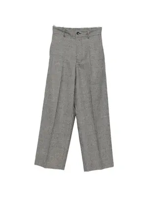 NICHOLSON & NICHOLSON Tailored Wool Trousers - Black