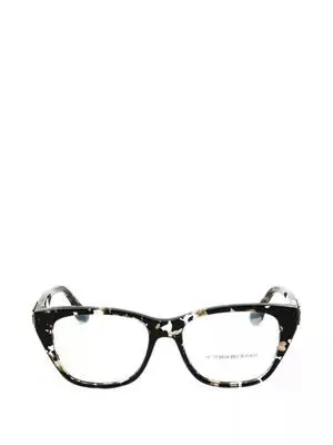 Victoria Beckham Tortoiseshell Effect Cat Eye Frame Glasses - Black