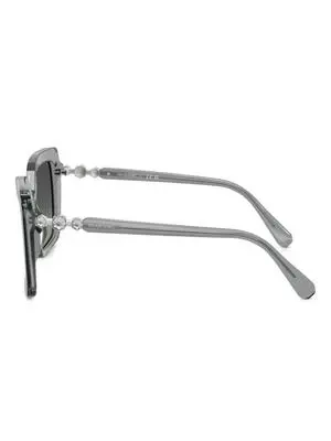 SWAROVSKI Square-frame Crystal-embellished Sunglasses