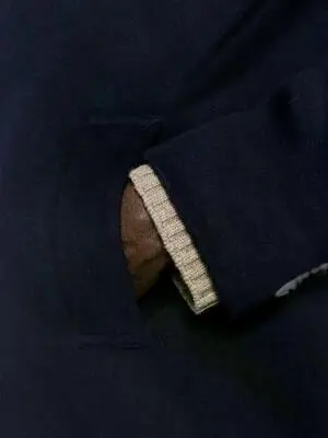 Eric Bompard Navy Wool And Cashmere Blend Single-breasted Coat