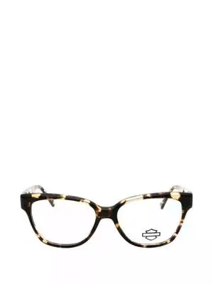 HARLEY-DAVIDSON Tortoiseshell-effect Rectangle-frame Glasses - Brown