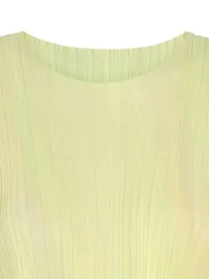 Issey Miyake Pleated Cap-sleeve Tunic Mini Dress