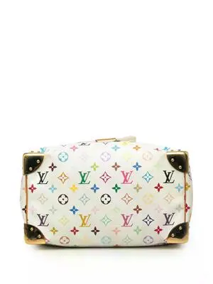 LOUIS VUITTON Monogram Multicolore Speedy 30 Boston Bag - White