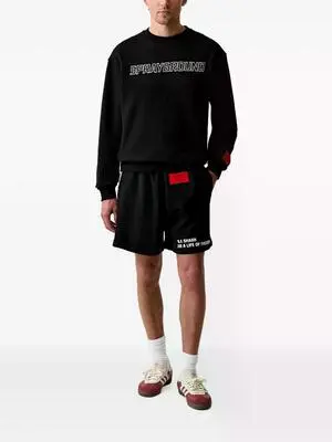SPRAYGROUND Logo-print Drawstring Shorts - Black