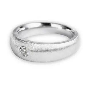 ADRIAN ASHLEY Old-cut Natural Diamond Platinum-coated Recycled Ring - Silver