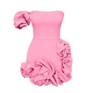 POST MERIDIEM One Shoulder Bustier Dress