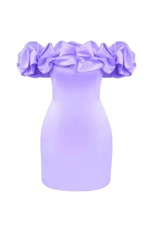 POST MERIDIEM Lavender Meringue Mini Dress