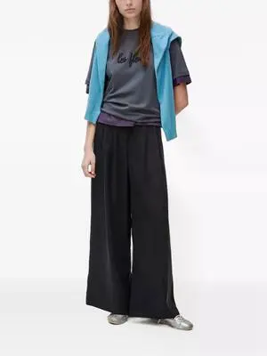 BENETTON Pleated Wide-leg Trousers - Black