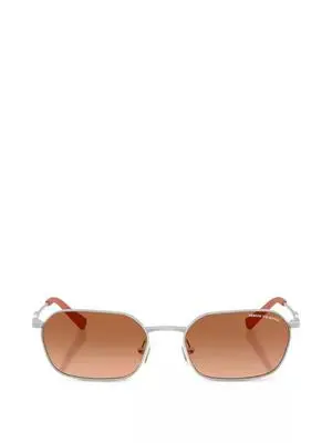 Armani Exchange Geometric-frame Sunglasses - Silver