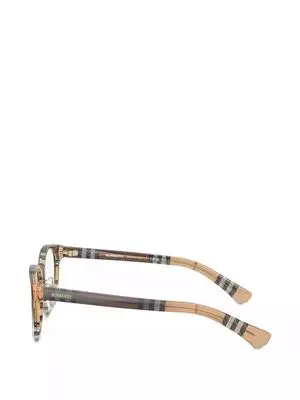 Burberry Check Round Glasses
