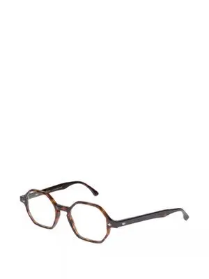 Kàdor Octagon Geometric Frame Eyeglasses - Brown