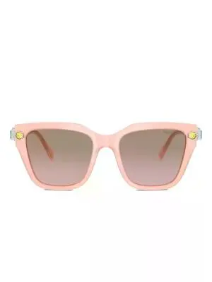 SWAROVSKI Crystal-embellished Square Sunglasses - Pink
