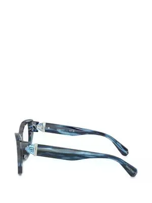 SWAROVSKI Striped Cat-eye Glasses