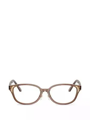 SWAROVSKI Crystal-embellished Geometric-frame Glasses - Brown