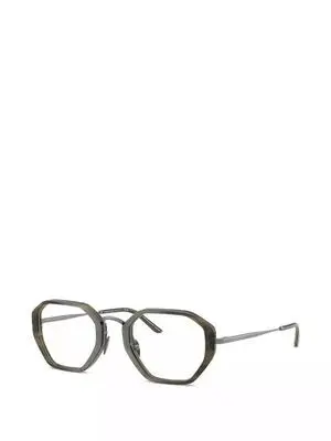 Giorgio Armani Striped Geometric Glasses