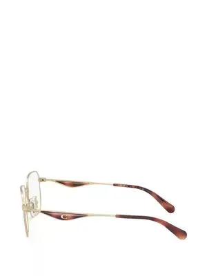 COACH Logo-plaque Geometric-frame Glasses