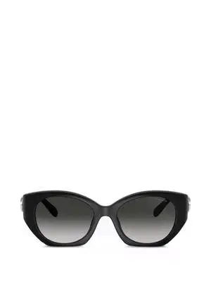 COACH Maxi Sculpted C Oval-frame Sunglasses - Black