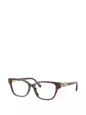 SWAROVSKI Crystal-embellished Tortoiseshell-effect Glasses - Brown