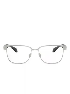 Versace Medusa-plaque Rectangle-frame Glasses - Silver