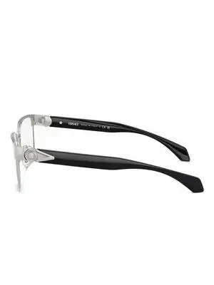 Versace Medusa-plaque Rectangle-frame Glasses