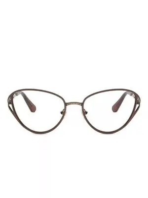 SWAROVSKI Crystal-embellished Cat-eye Glasses - Brown