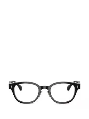 Moncler Rivet-detail Oval-frame Glasses - Black