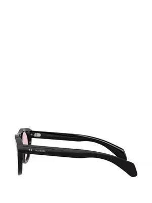 Moncler Splash Round-frame Sunglasses - Black