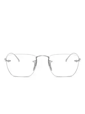 Giorgio Armani Titanium Square Glasses - Silver