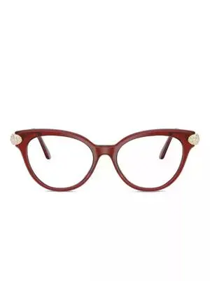 SWAROVSKI Crystal-embellished Cat-eye Glasses - Red