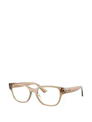 Armani Exchange Logo-engraved Cat-eye Glasses - Neutrals