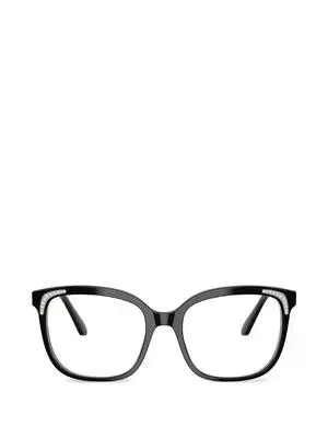SWAROVSKI Crystal-embellished Square-frame Glasses - Black
