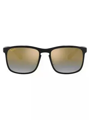 Ray-ban Chromance Rectangular Frame Sunglasses - Black