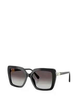 SWAROVSKI Butterfly-frame Sunglasses - Black