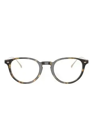 Giorgio Armani Clip-on Round Glasses - Brown