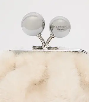 Max Mara Small Faux Fur Pasticcino Clutch Bag