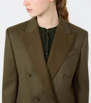 Max Mara Virgin Wool-blend Double-breasted Blazer