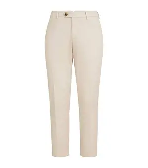 Brunello Cucinelli Pima Cotton Comfort Gabardine Trousers - Brown