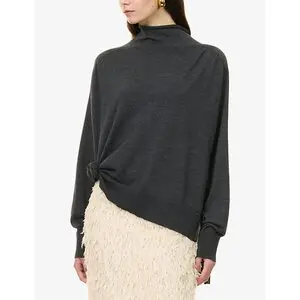 Magda Butrym Floral-trim Wool Jumper