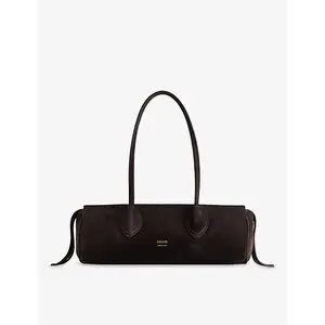 Khaite Donna Foil-print Logo Leather Shoulder Bag