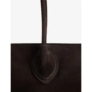 Khaite Donna Foil-print Logo Leather Shoulder Bag