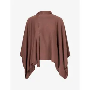 PRETTY LAVISH Scarf Detail Knit Poncho Top