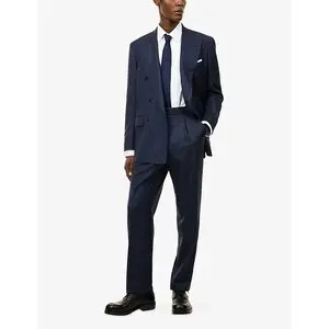 UMIT BENAN Pietro Relaxed Cotton-silk Tailored Trousers