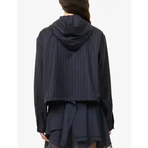 Acne Studios Striped Cropped Wool Shirt