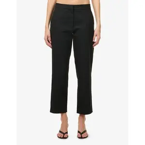 THE FRANKIE SHOP Tailored Pinstriped Wool-blend Trousers