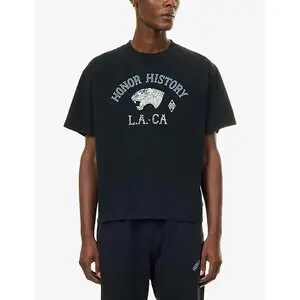 HONOR THE GIFT Honor History Distressed Graphic Cotton-jersey T-shirt