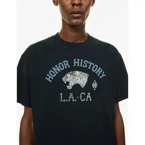 HONOR THE GIFT Honor History Distressed Graphic Cotton-jersey T-shirt