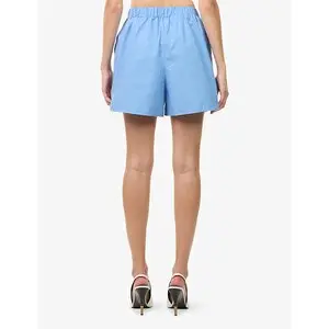 THE FRANKIE SHOP Lui Cotton Shorts - Blue