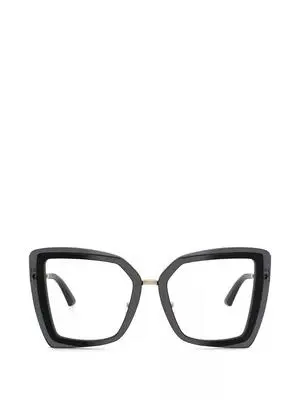 JIMMY CHOO Geometric-frame Glasses - Black